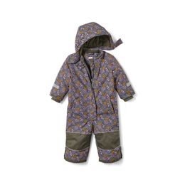 Tchibo - Schneeanzug mit Blümchen-Print - Baby - Gr. 74/80 - blau/geblümt