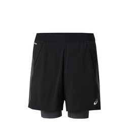 asics Sportshorts 'ROAD' Herren Gr&ouml;&szlig;e S silbergrau / schwarz