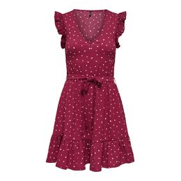 Only Kleid 'ONLHillary' Damen Gr&ouml;&szlig;e 36 bordeaux / wei&szlig; Winterkleid