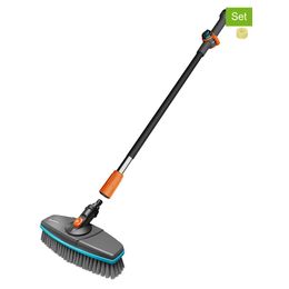 Gardena 3tlg. Cleansystem-Set mit Stiel "Soft" in Schwarz - 10% | Gartendekoration