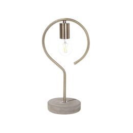 Beliani Tischleuchten JUCAR in Messing/Beige - (W) 20 x (H) 40 x (L) 14 cm | Gr.: onesize
