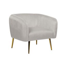 Beliani Sessel LACONIA in Grau/Gold - (W) 85 x (H) 72 x (L) 62 cm | Gr.: onesize