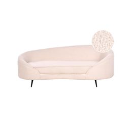 Beliani 3-Sitzer Sofa SAVAR in Beige/Schwarz - (W) 183 x (H) 69 x (L) 84 cm | Gr.: onesize