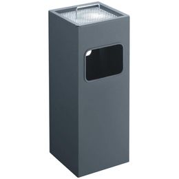 Durable Papierkorb Metall mit Ascher eckig 17+2l anthrazit | Gr.: onesize