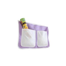 Ticaa Betttasche f&uuml;r Hoch- und Etagenbetten in Lila-Wei&szlig; | Gr.: onesize