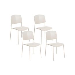 Beliani 4er-Set Esszimmerstuhl ASTORIA in Beige | Gr.: onesize