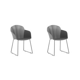 Beliani 2er-Set Esszimmerstuhl SYLVA in Schwarz | Gr.: onesize