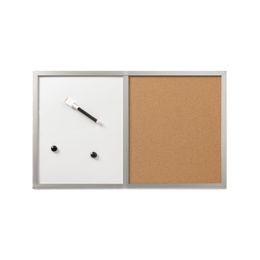 Herlitz Whiteboard / Pinnwand 40x60cm beschriftbar Holzrahmen silber | Gr.: onesize