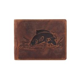 Green Burry Greenburry Vintage Geldbörse mit Fisch-Prägung Leder 12 cm in karpfen | Gr.: onesize