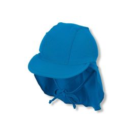 Sterntaler Badem&uuml;tze mit Nackenschutz uni in blue | Gr.: 43 cm