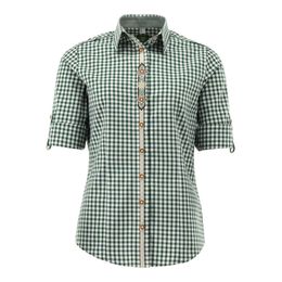 OS-Trachten Trachtenbluse Flosa in khaki/schlamm | Gr.: 32