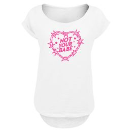 F4NT4STIC T-Shirt Unabh&auml;ngige Frau Not Your Babe Frauentag in wei&szlig; | Gr.: S