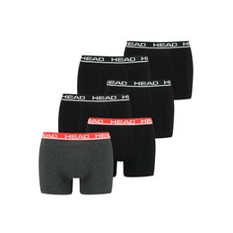 Boxershorts Head Basic Boxer 6P in Black/Grey Red | Gr.: L