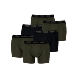 Puma Boxershort 6er Pack in Schwarz/Gr&uuml;n | Gr.: M