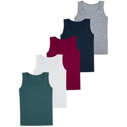 LOREZA 5er Set Unterhemden - Basics - Bunt | Gr.: 164-170