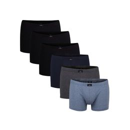 G&ouml;tzburg G&ouml;tzburg Boxershort 6er Pack in Schwarz/Blau/Grau | Gr.: XXL