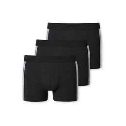 Schiesser Boxer 3PACK Shorts in Schwarz | Gr.: 8