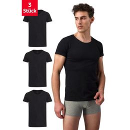Burnell & Son 3er Pack: T-Shirt mit Rundhals-Ausschnitt in schwarz | Gr.: S