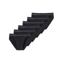 uncover by Schiesser Slip 6er Pack in Schwarz | Gr.: S