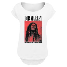 F4NT4STIC Long Cut T-Shirt Bob Marley Songs Of Freedom Reggae Music in wei&szlig; | Gr.: S