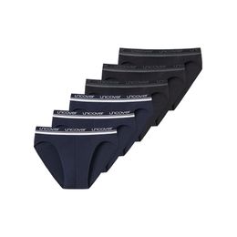 uncover by Schiesser Slip 6er Pack in Schwarz / Dunkelblau | Gr.: XL