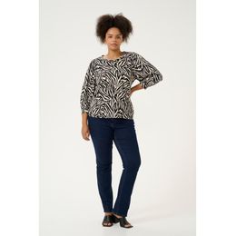 Kaffe curve T-Shirt kurzarm KCivena Regular fit in Moonstruck/Black Graphic | Gr.: M