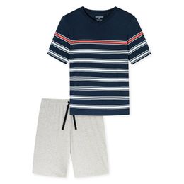 Schiesser Pyjama Casual Nightwear in nachtblau | Gr.: 58