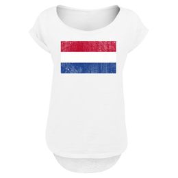 F4NT4STIC T-Shirt Netherlands NIederlande Holland Flagge distressed in wei&szlig; | Gr.: S
