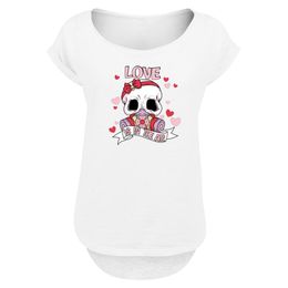 F4NT4STIC Long Cut T-Shirt Anti Valentinstag LOVE is in the air in wei&szlig; | Gr.: S
