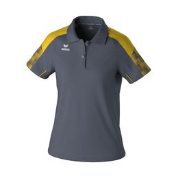 Erima Damen Poloshirt in slate grey/gelb | Gr.: 38