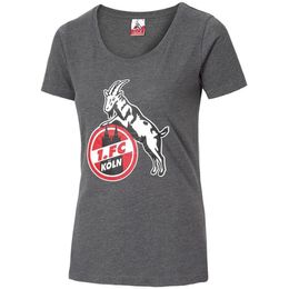 Fu&szlig;ballverein 1. FC K&ouml;ln Shirt "T-Shirt Basic Anthrazit" in Grau | Gr.: M