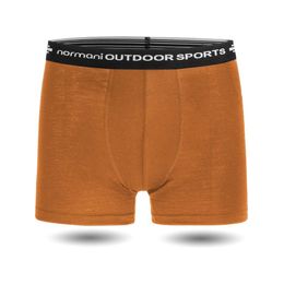 Normani Outdoor Sports Herren Merino Boxershorts Adelaide in Orange | Gr.: S