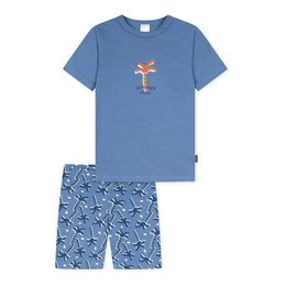 Schiesser Pyjama Natural Love Organic Cotton in jeansblau | Gr.: 104