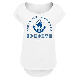 F4NT4STIC T-Shirt Go North Knut Jan Hamburg Knut Jan Hamburg in wei&szlig; | Gr.: S