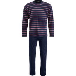REDBEST Single-Jersey Schlafanzug in dunkelblau | Gr.: 52