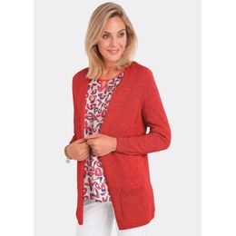 GOLDNER Langarm Feinstrick-Cardigan in hagebutte | Gr.: 48