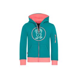 Trollkids Sweatjacke "Sortland" in T&uuml;rkis | Gr.: 92