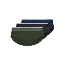 Skiny Slip 3er Pack in Schwarz/Blau/Gr&uuml;n | Gr.: XXL