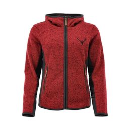 OS-Trachten Strickfleecejacke Zumgu in hochrot | Gr.: 48