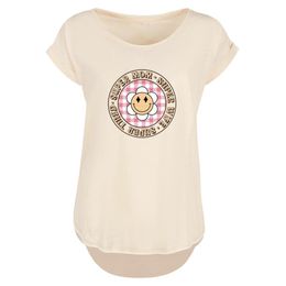 F4NT4STIC T-Shirt Muttertag super m&uuml;de Mama Retro Blumen in Whitesand | Gr.: S