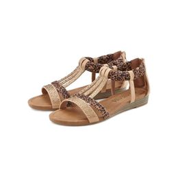 Lascana Sandale in beige-braun | Gr.: 41