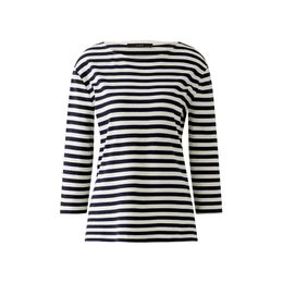 Oui T-Shirt SOLEILA in white blue | Gr.: 44