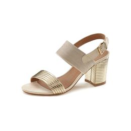 Lascana Riemchensandalette in goldfarben | Gr.: 39