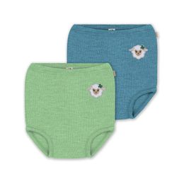 Normani Outdoor Sports 2er Pack Baby Merino Windelhose Tokoroa in Blau/Gr&uuml;n | Gr.: 80