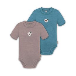 Normani Outdoor Sports 2er Set Doppelpack Baby Merino Body in Rosa/Blau | Gr.: 92