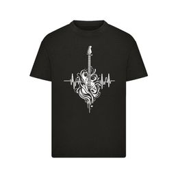 F4NT4STIC T-Shirt Gitarre Herzschlag in schwarz | Gr.: 122/128