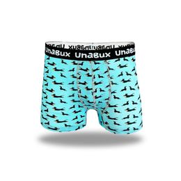 Unabux Boxer BLACK WHITE RABBIT in t&uuml;rkis | Gr.: XL