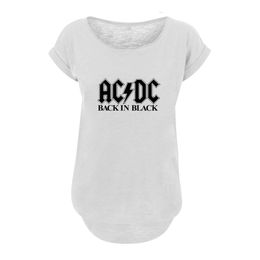 F4NT4STIC T-Shirt ACDC Back In Black Logo Ladies Long T-Shirt in wei&szlig; | Gr.: S