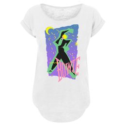 F4NT4STIC Long Cut T-Shirt David Bowie Moonlight Dance in wei&szlig; | Gr.: S