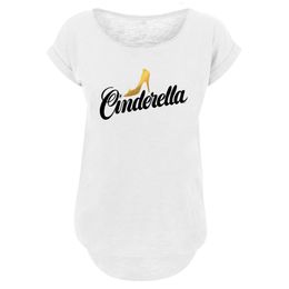 F4NT4STIC Long Cut T-Shirt Cinderella Aschenputtel Shoe Logo in weiß | Gr.: S